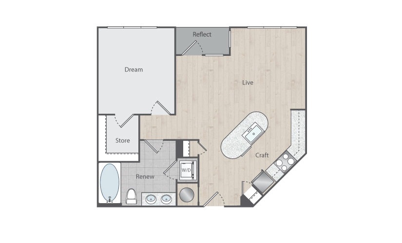 Studio, 1 & 2 bedroom apartments for rent | Elan City Center